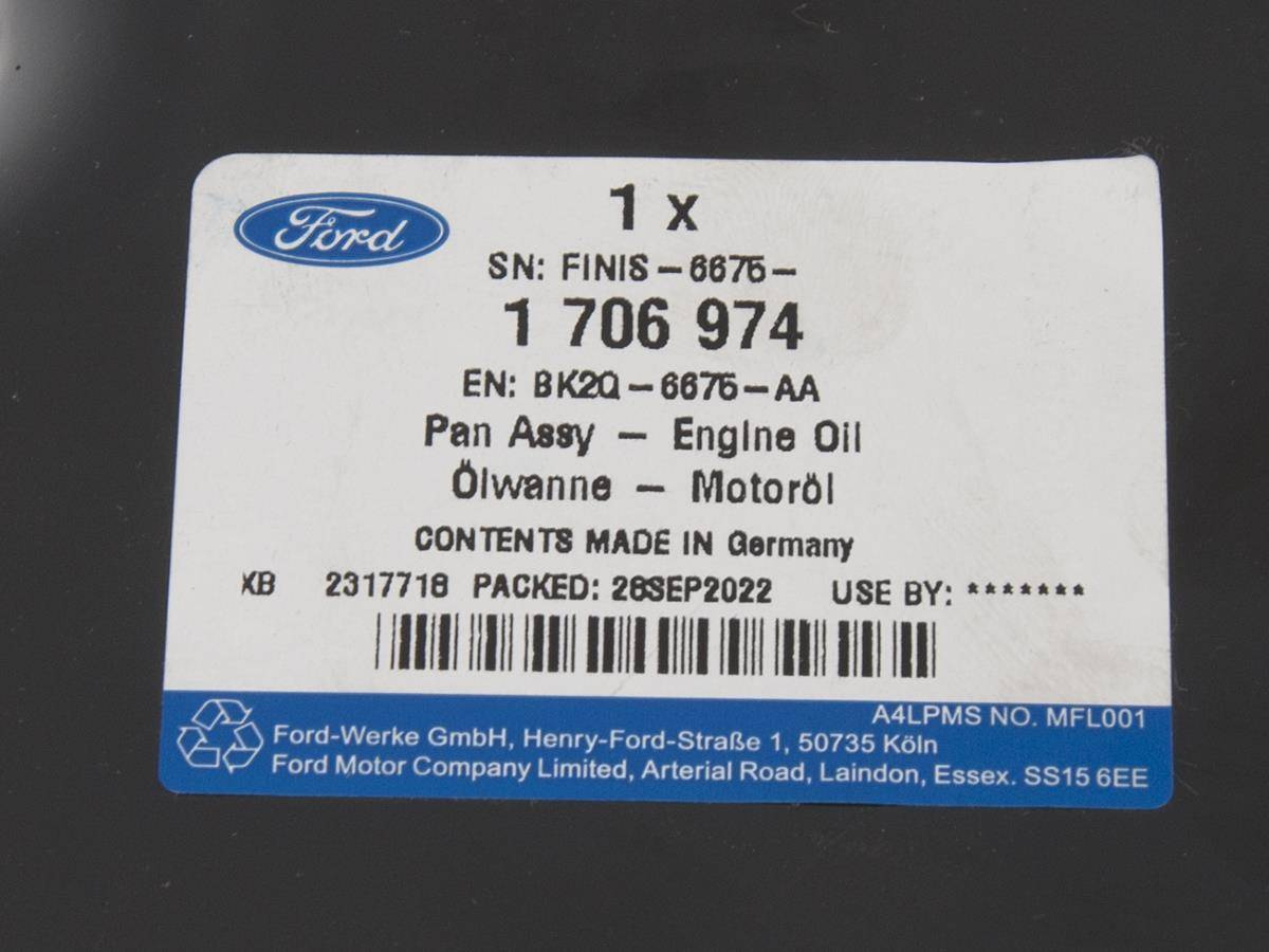 MISA OLEJOWA 2.2 DURATORQ TDCI TRANSIT 00- 06- 14- _ 1706974 _ BK2Q ...