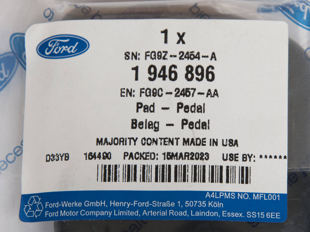 NAKŁADKA PEDAŁU HAMULCA S-MAX/GALAXY 15- EDGE 15- 18- _ 1946896 _ FG9C ...