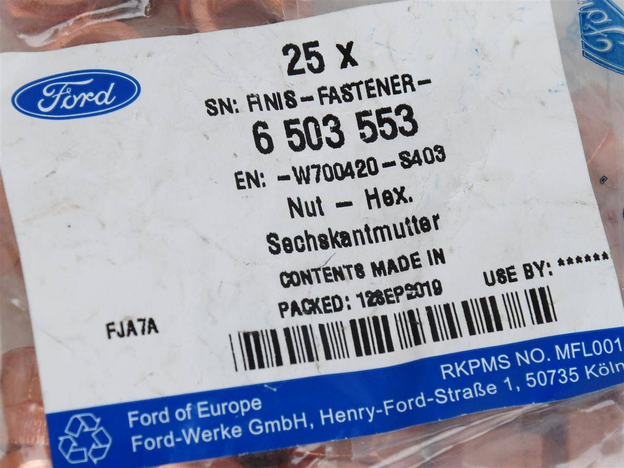 NAKRĘTKA KOLEKTORA WYDECHOWEGO 1.4,1.5,1.6 DOHC _ 6503553 _ W700420 ...