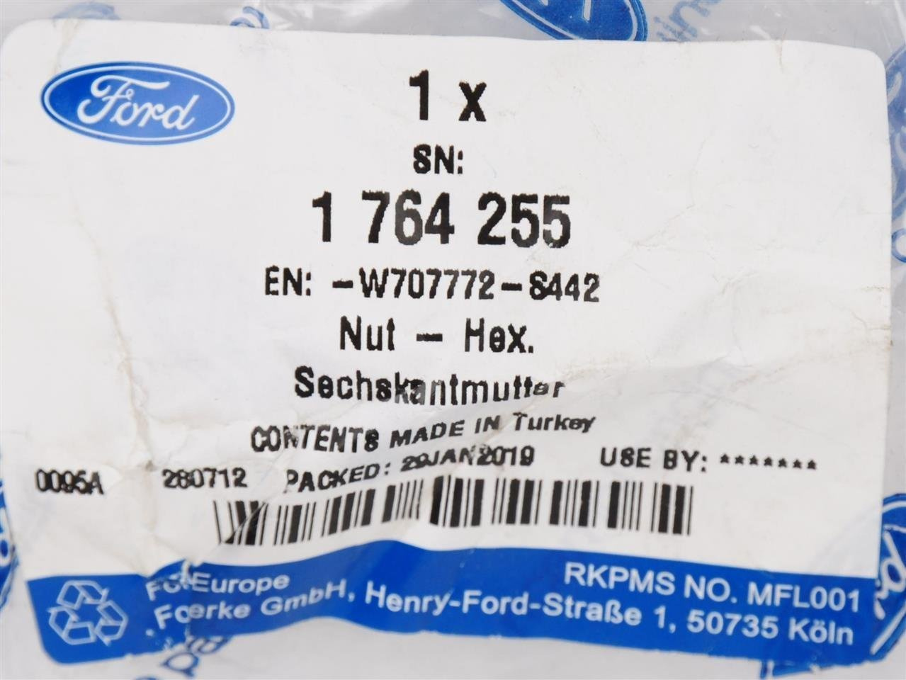 NAKRETKA M24X2.0 PIASTA KOŁA TYLNEGO TRANSIT _ 1764255 _ W707772-S442 ...