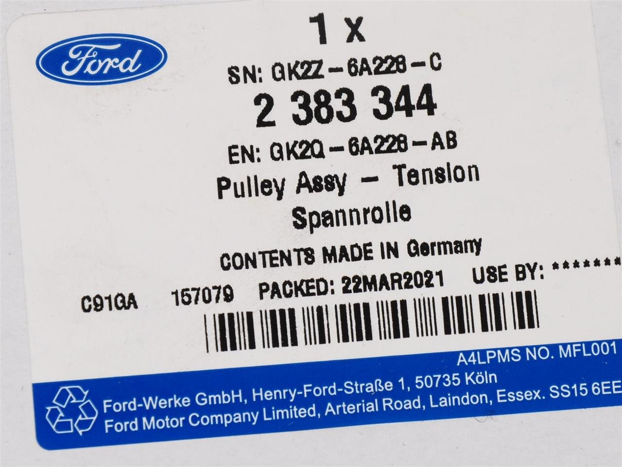 NAPINACZ PASKA KLINOWEGO TRANSIT 16- 19- _ 2383344 _ GK2Q-6A228-AB ...