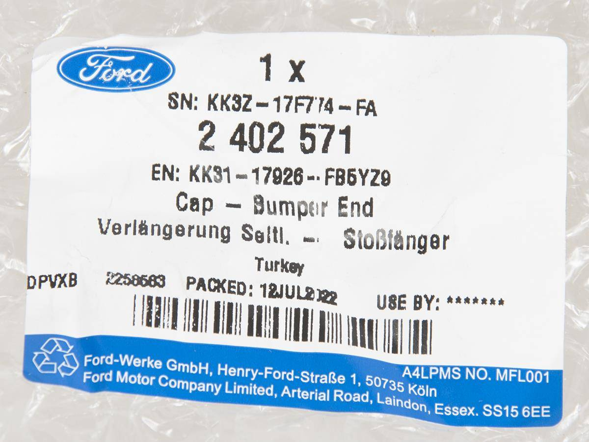 NAROŻNIK ZDERZAKA PRAWY TYŁ FORD TRANSIT 19- _ 2402571 _ KK31-17926 ...