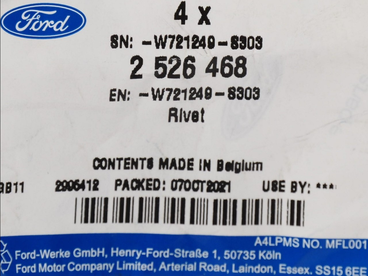 NIT NAKŁADKI ZDERZAKA TYŁ ECOSPORT 17- _ 2526468 _ W721249-S303 ...