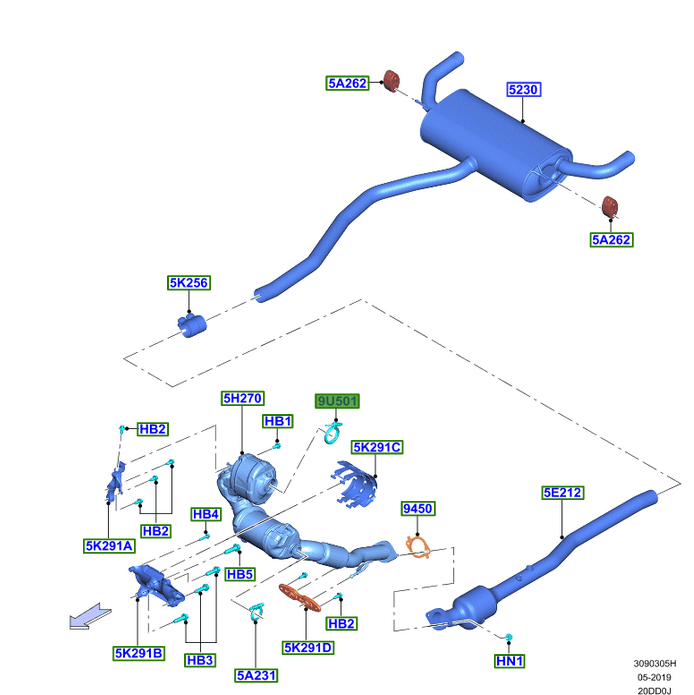OBEJMA WYDECHU KUGA 20- EDGE 18- MONDEO 19- _ 2315515 _ J1G1-9U501-BB ...