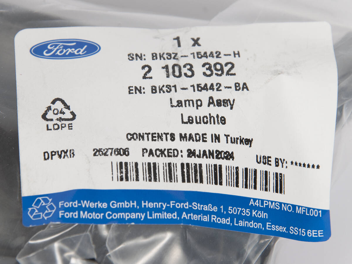 OBRYSÓWKA P/L TYŁ TRANSIT 14- 19- _ 2103392 _ BK31-15442-BA | 2019 ...