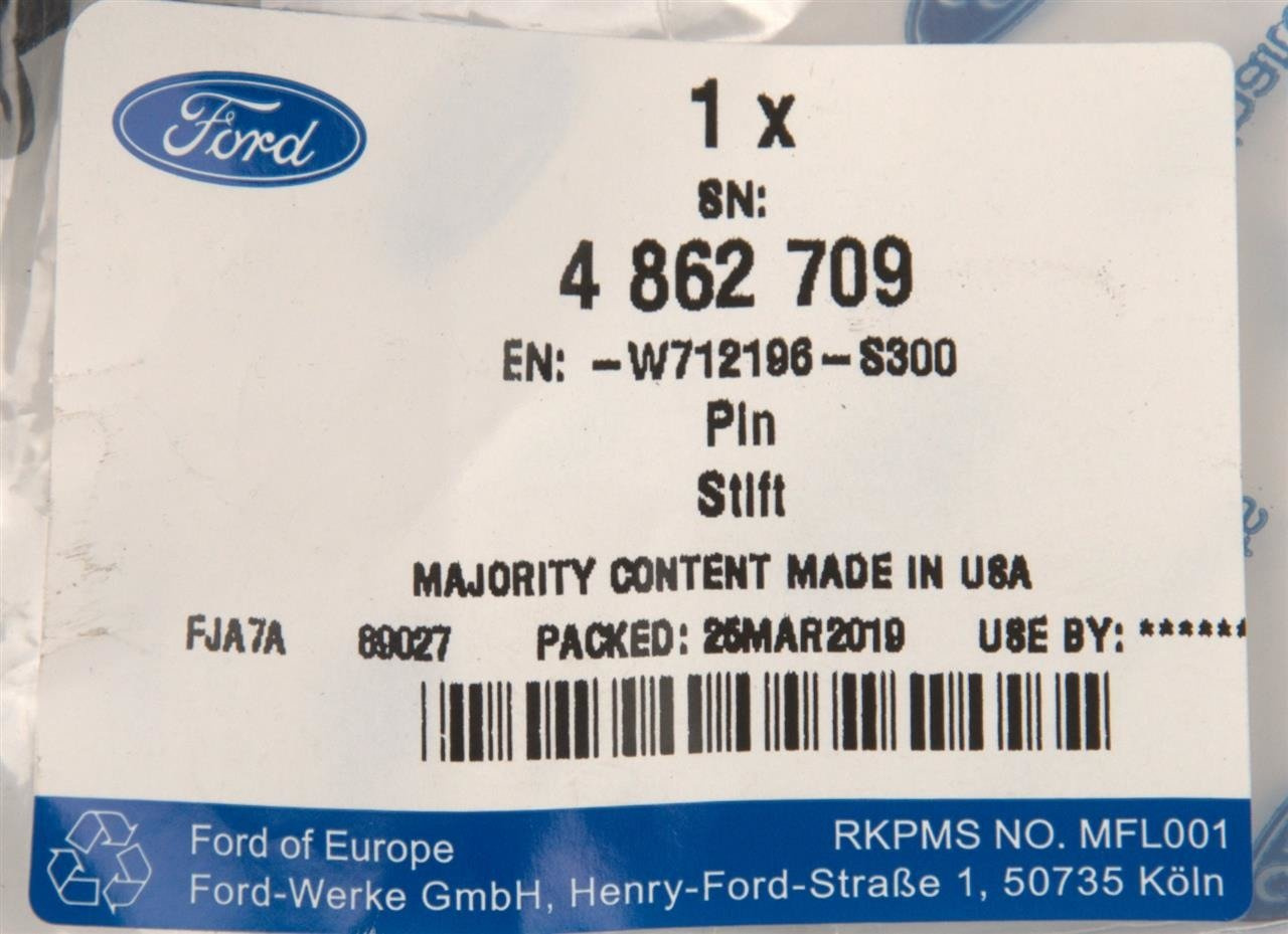 OŁEK NADWOZIA WCISKANY 8.5MM FORD WIELE MODELI _ 4862709 _ W712196-S300 ...