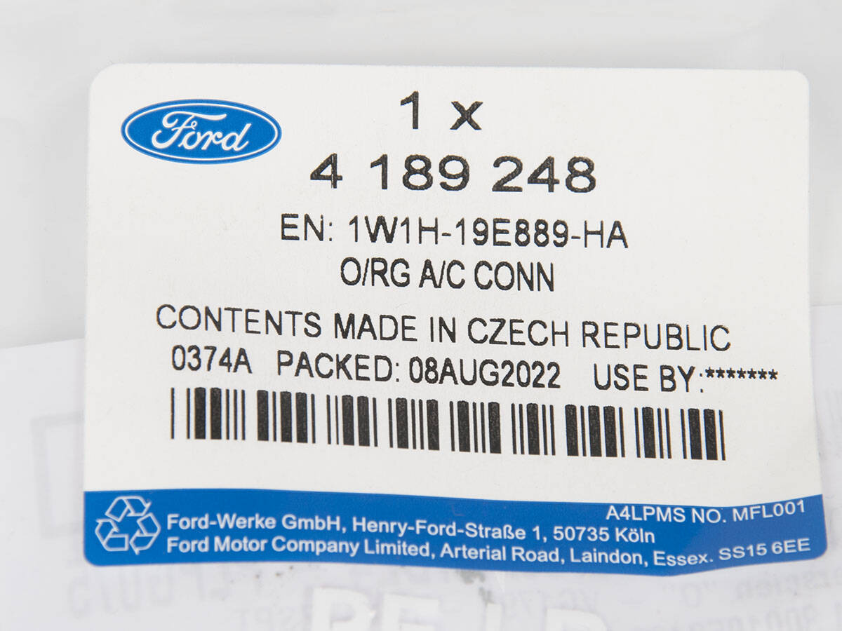 ORING 7.37X1.81MM CZUJNIKA WENTYLATORA 1.5 DIESEL _ 4189248 _ 1W1H ...