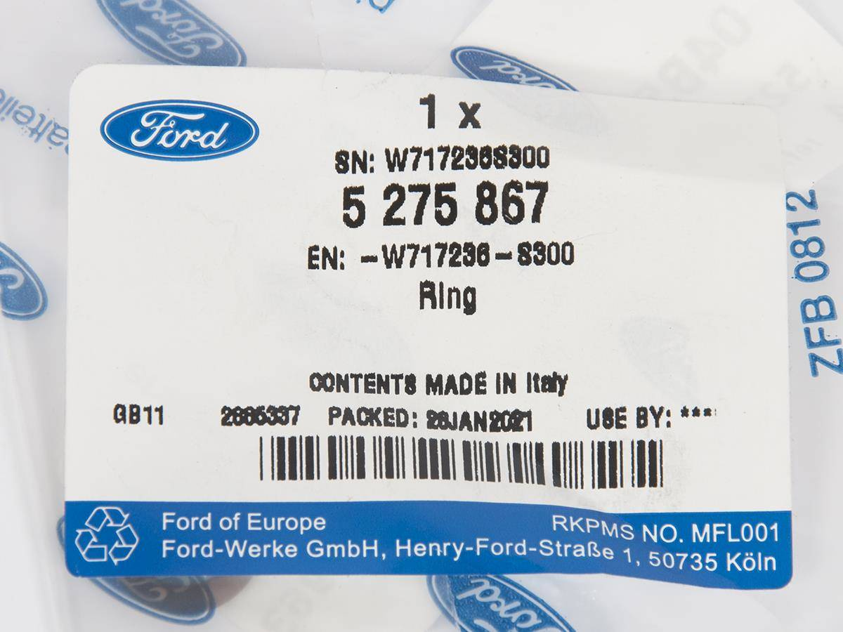 ORING POKRYWY POMPY WTRYSKOWEJ 1.5 1.6 EB FORD _ 5275867 _ W717236-S300 ...