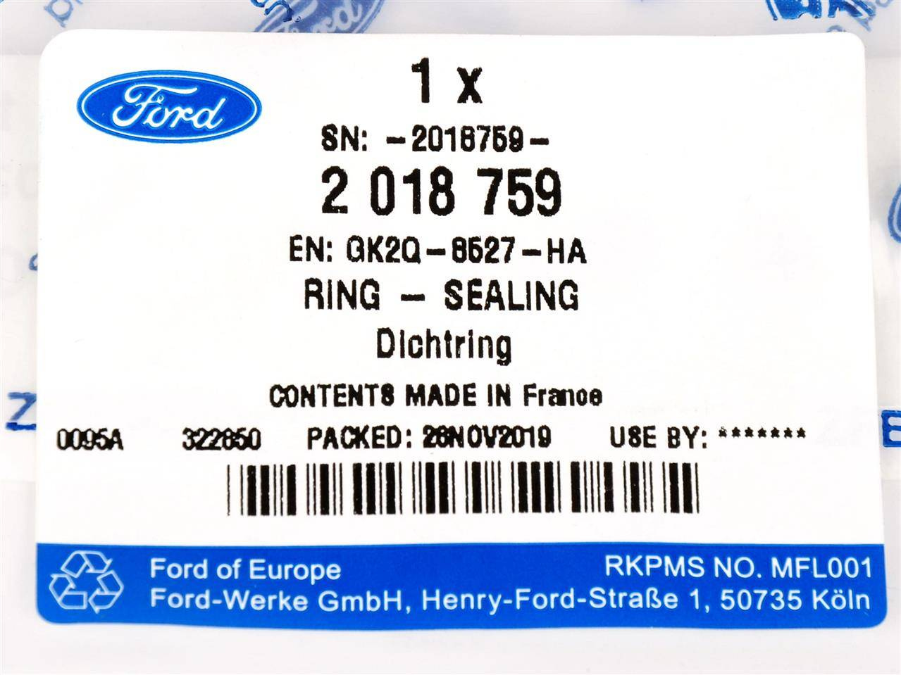 ORING WTRYSKIWACZA Ø 2.9MM 2.0 DIESEL PANTHER FORD _ 2018759 _ GK2Q ...