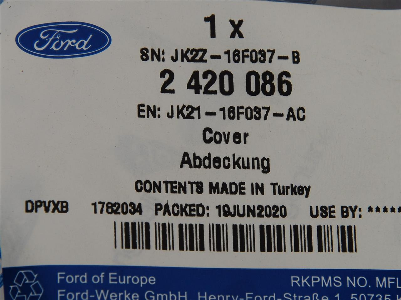 OSŁONA ZAMKA MASKI CUSTOM 18- _ 2420086 _ JK21-16F037-AC | | Ford ...