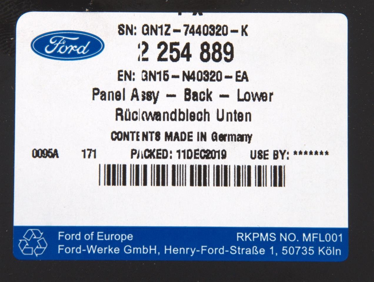 PAS TYLNY ZEWNETRZNY ECOSPORT 2017- EUROPA _ 2254889 _ GN15-N40320-EA ...