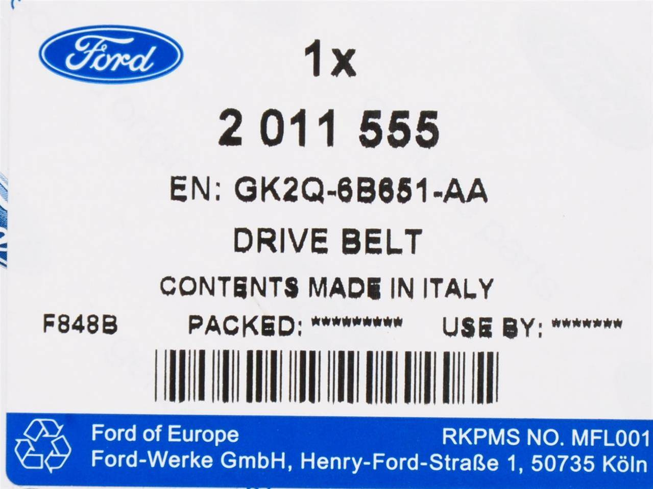 PASEK POMPY OLEJU FORD 2,0 DIESEL PANTHER ECOBLUE _ 2011555 _ GK2Q ...