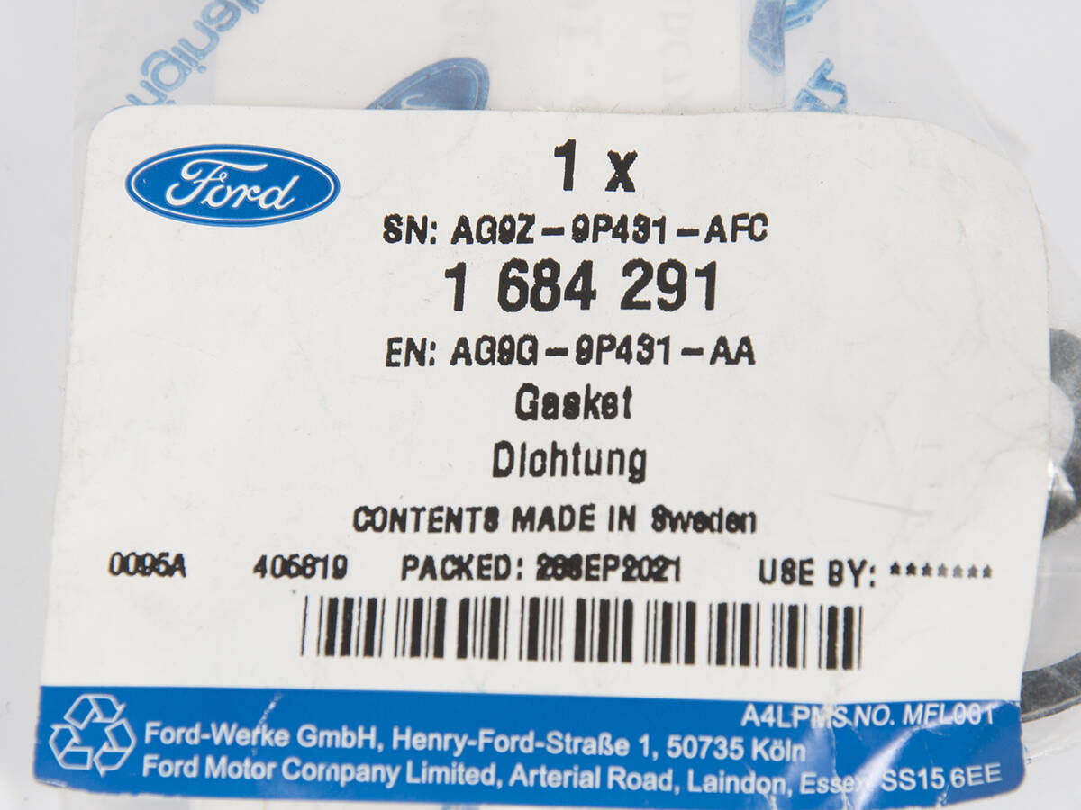 PODKŁADKA PODWÓJNA 14MM TURBINY FOCUS S-MAX 2,0 EB _ 1684291 _ AG9G ...