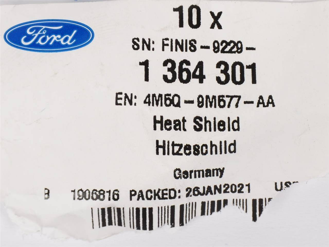 PODKŁADKA WTRYSKIWACZA 1.8 DIESEL LYNX _ 1364301 _ 4M5Q-9M577-AA ...