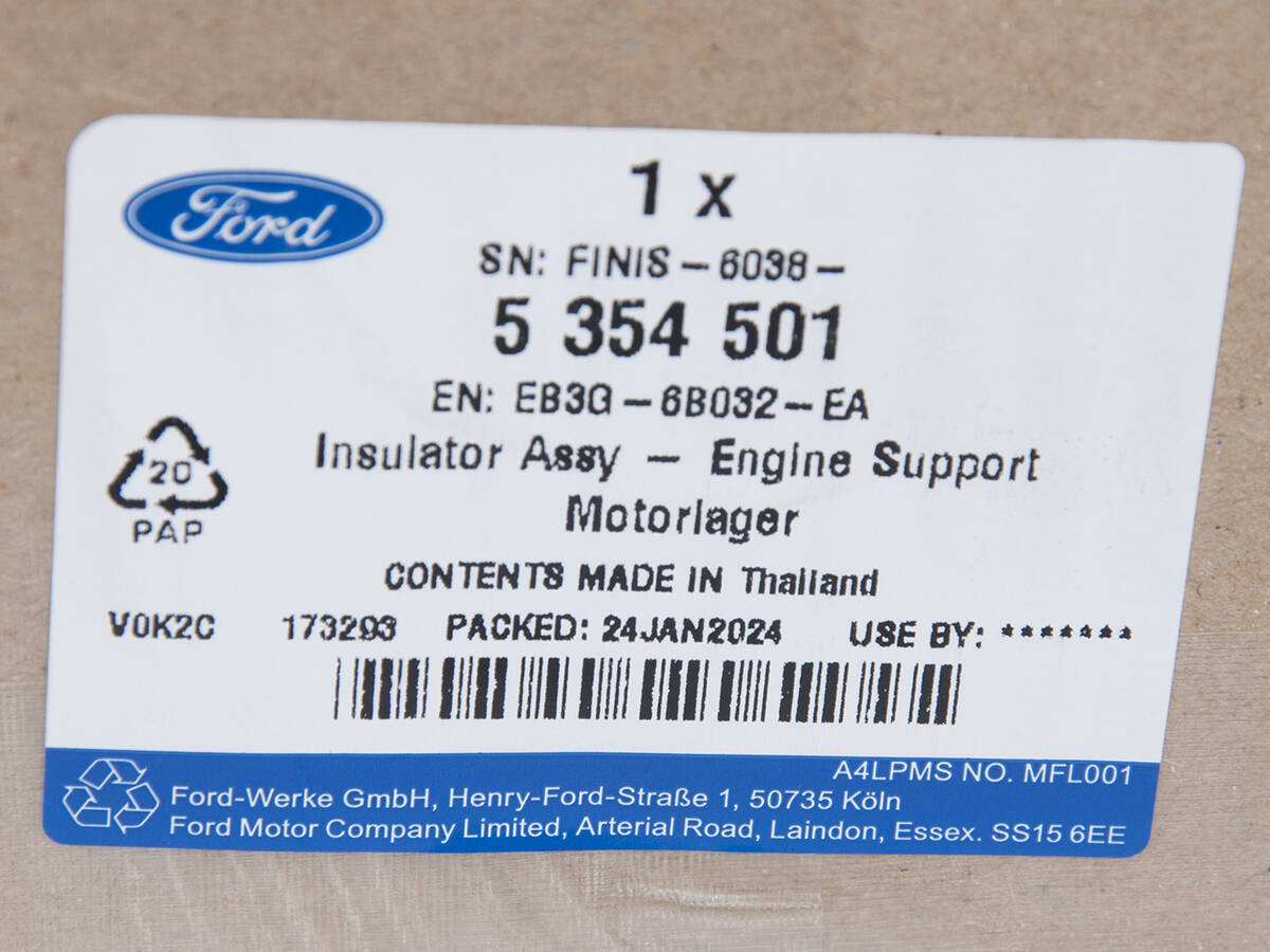 PODUSZKA LEWA SILNIKA RANGER 15- 19- 2,2 TDCI _ 5354501 _ EB3G-6B032-EA ...