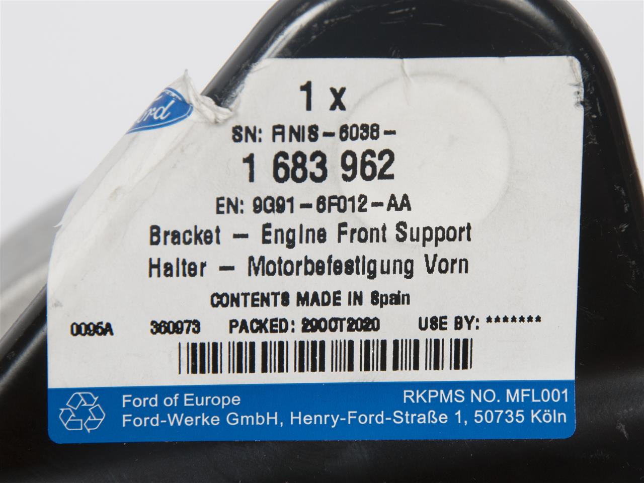 PODUSZKA SILNIKA 2.0 EB MONDEO 10-14 S-MAX 10-15 _ 1683962 _ 9G91-6F012 ...