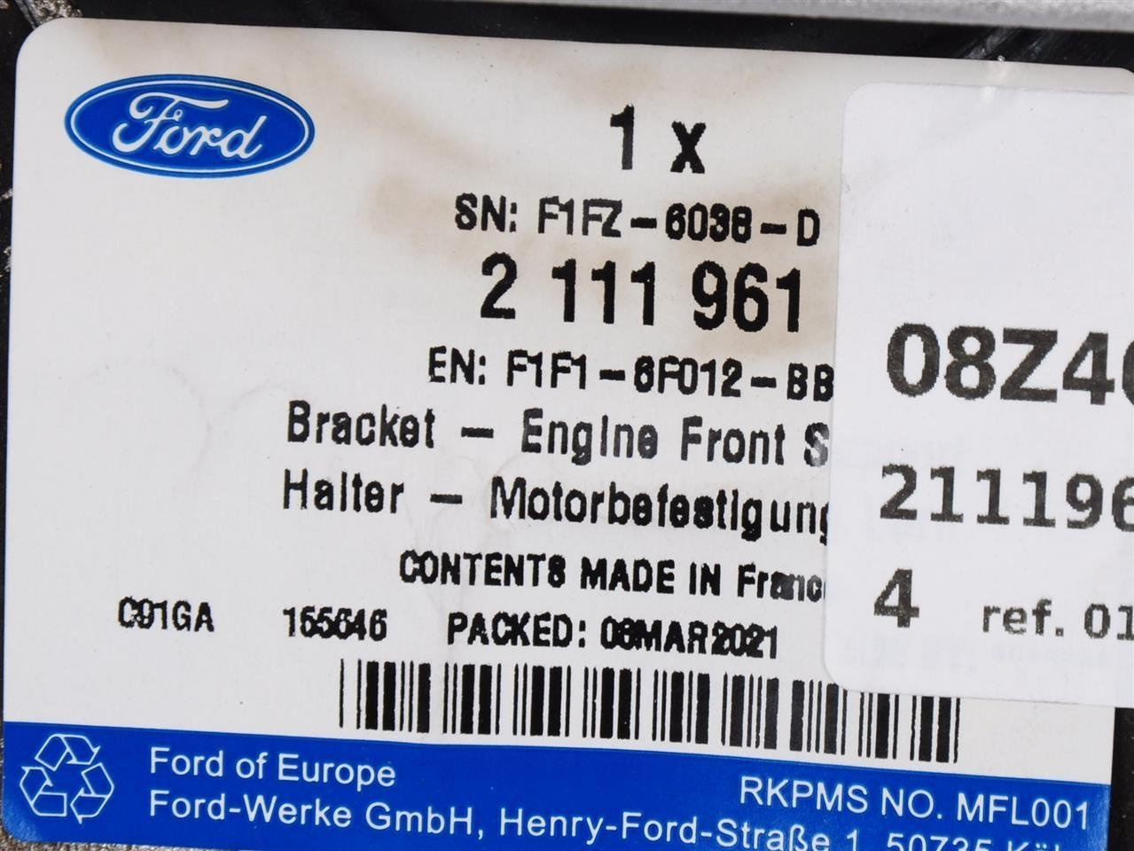 PODUSZKA SILNIKA C-MAX 15- KUGA 16- FOCUS 14- _ 2111961 _ F1F1-6F012-BB ...