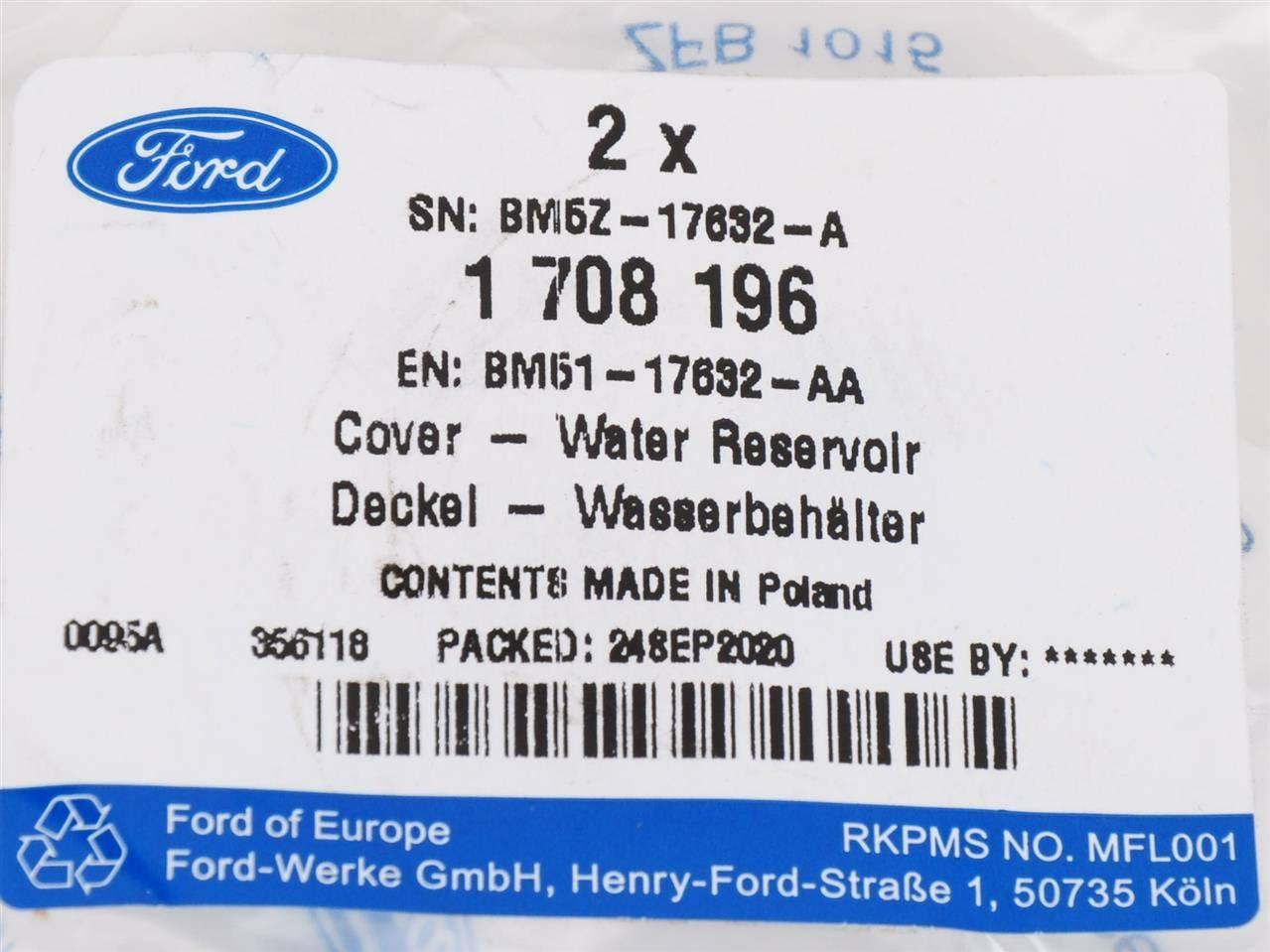 POKRYWKA ZBIORNICZKA SPRYSKWIACZY FOCUS MK3 /FL _ 1708196 _ BM51-17632 ...