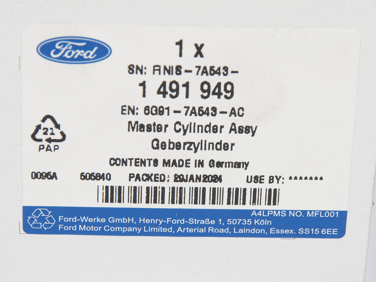 POMPA SPRZĘGŁA MONDEO 07-14 S-MAX/GALAXY 06-15 _ 1491949 _ 6G91-7A543 ...