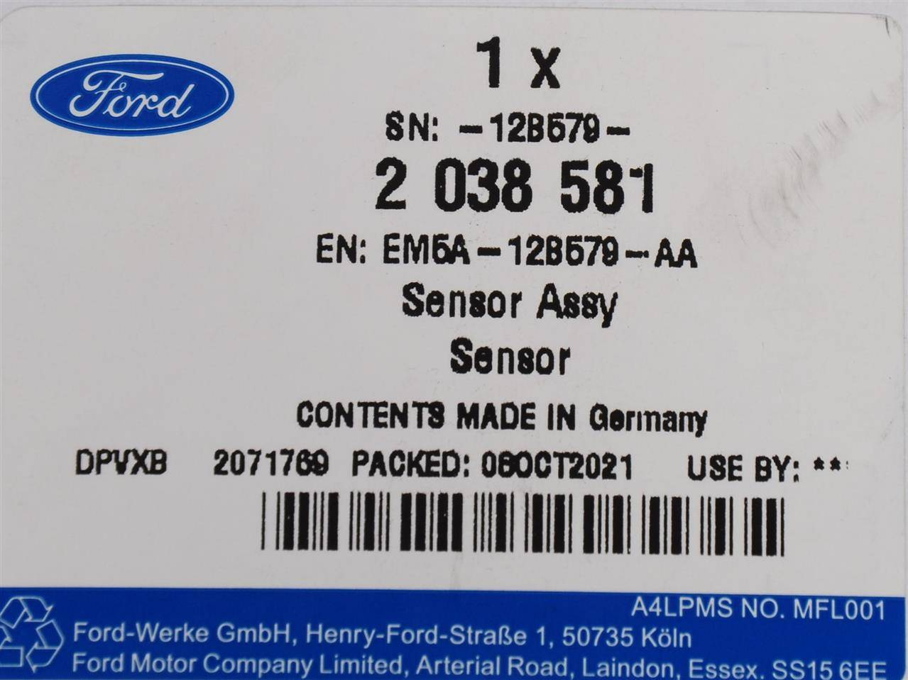 PRZEPŁYWOMIERZ 1.5 2.0 TDCI FOCUS KUGA CONNECT_ 2038581 _ EM5A-12B579 ...