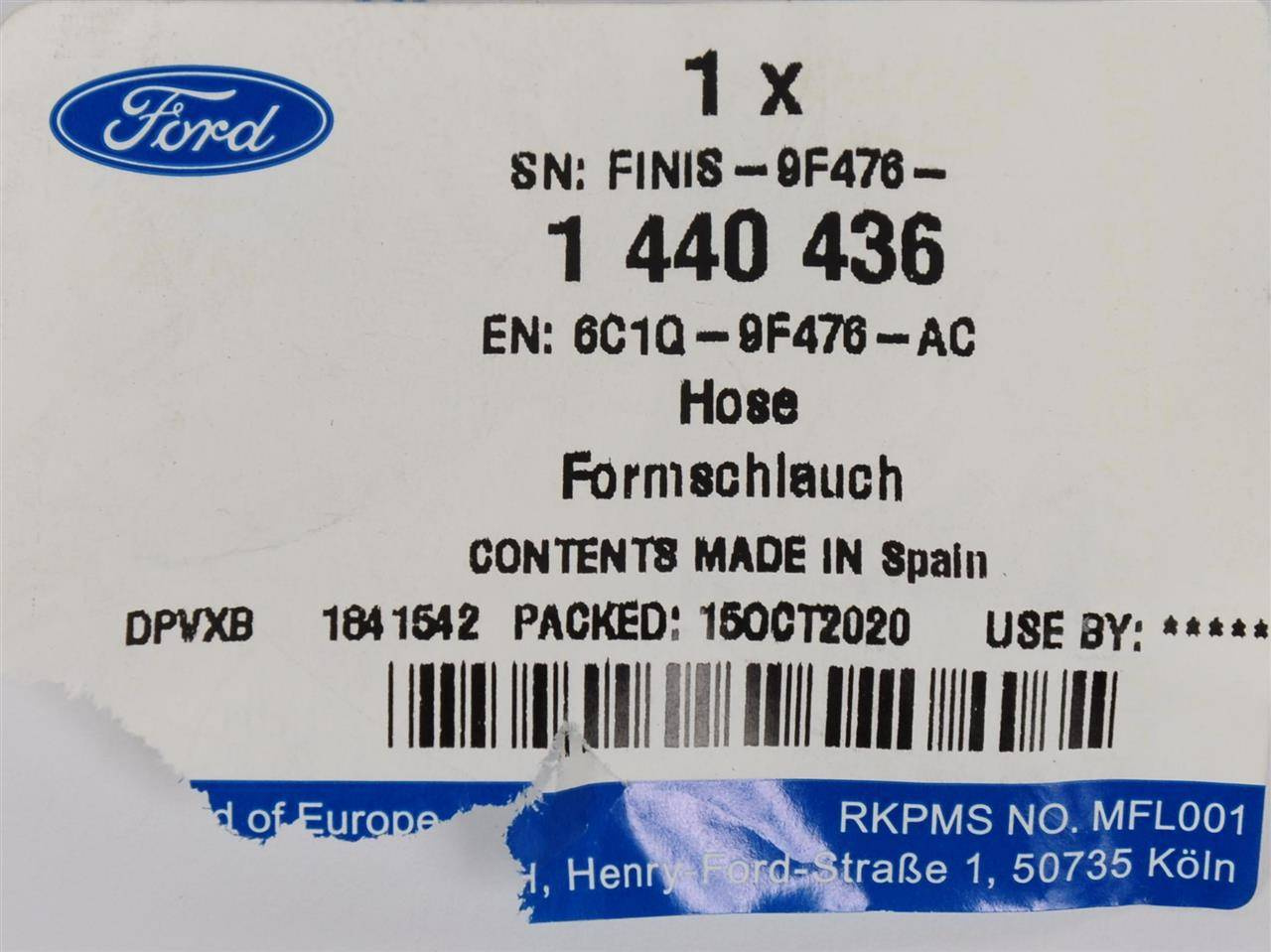 PRZEWÓD CHŁODNICY EGR 2.2 TDCI TRANSIT 06-08 _ 1440436 _ 6C1Q-9F476-AC ...