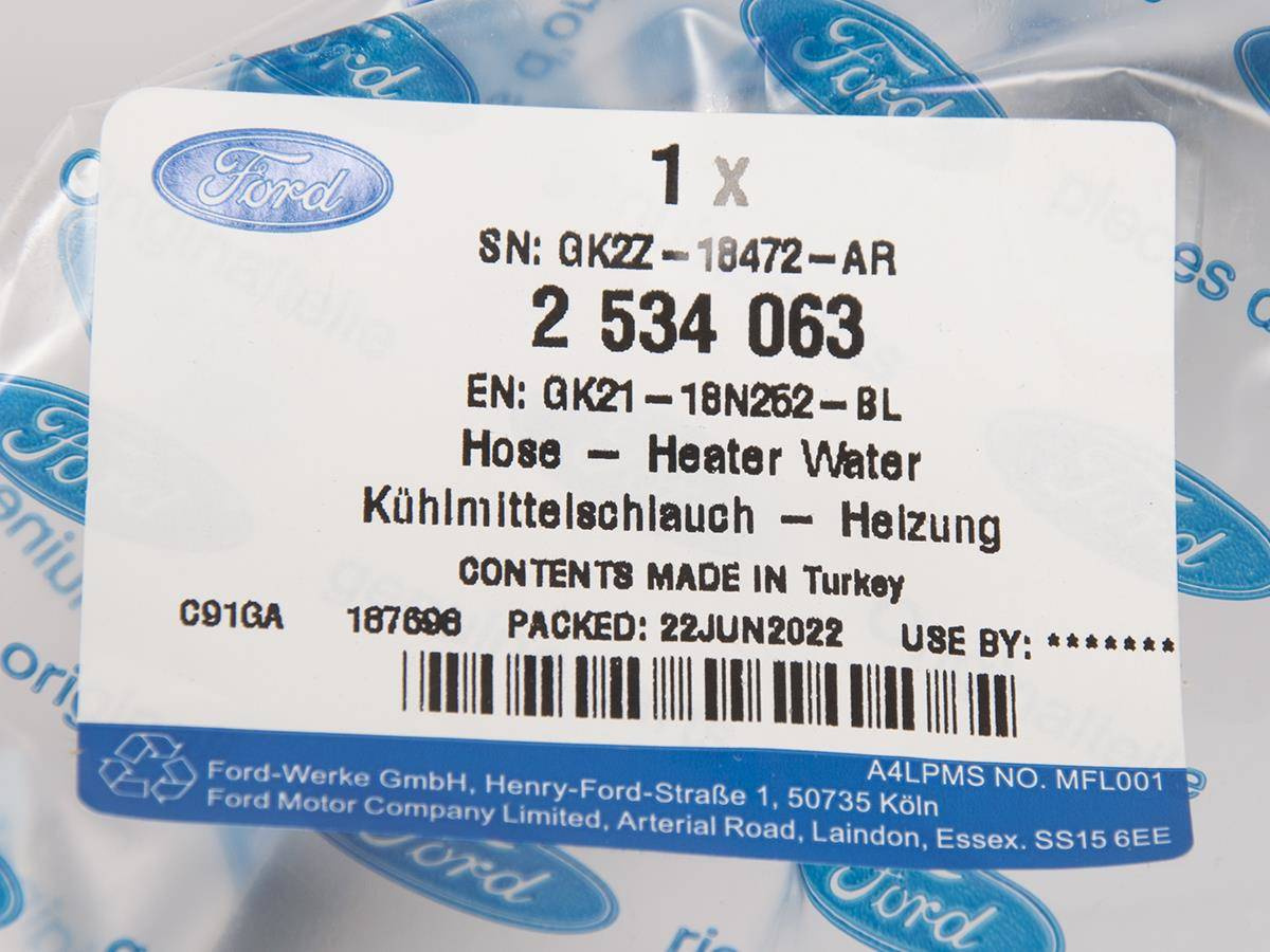 PRZEWÓD ELASTYCZNY NAGRZEWNICY TRANSIT 16- 19- _ 2534063 _ GK21-18N252 ...