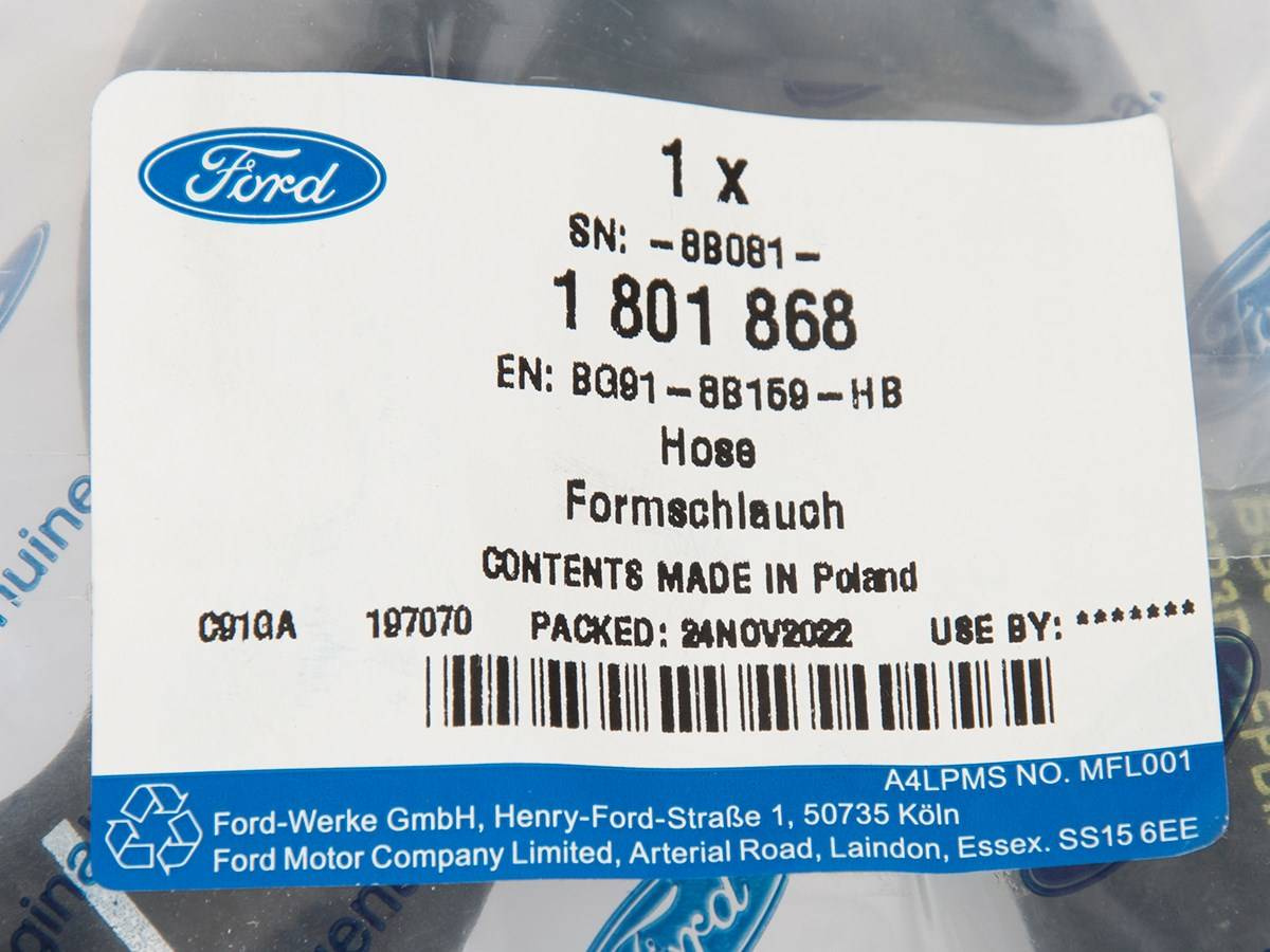 PRZEWÓD NAGRZEWNICY 1.6 EB MONDEO 11-14 S-MAX 11- _ 1801868 _ BG91 ...