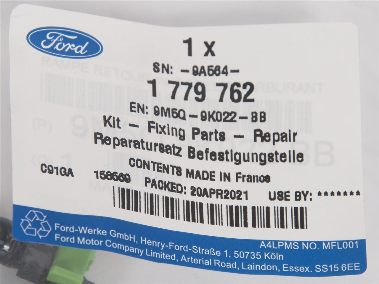 PRZEWÓD PRZELEWOWY WTRYSKIWACZY 2.0 DURATORQ _ 1779762 _ 9M5Q-9K022-BB ...