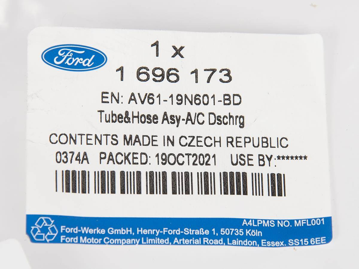 PRZEWÓD UKŁADU KLIMATYZACJI 1.6 TDCI C-MAX 10-12 _ 1696173 _ AV61 ...
