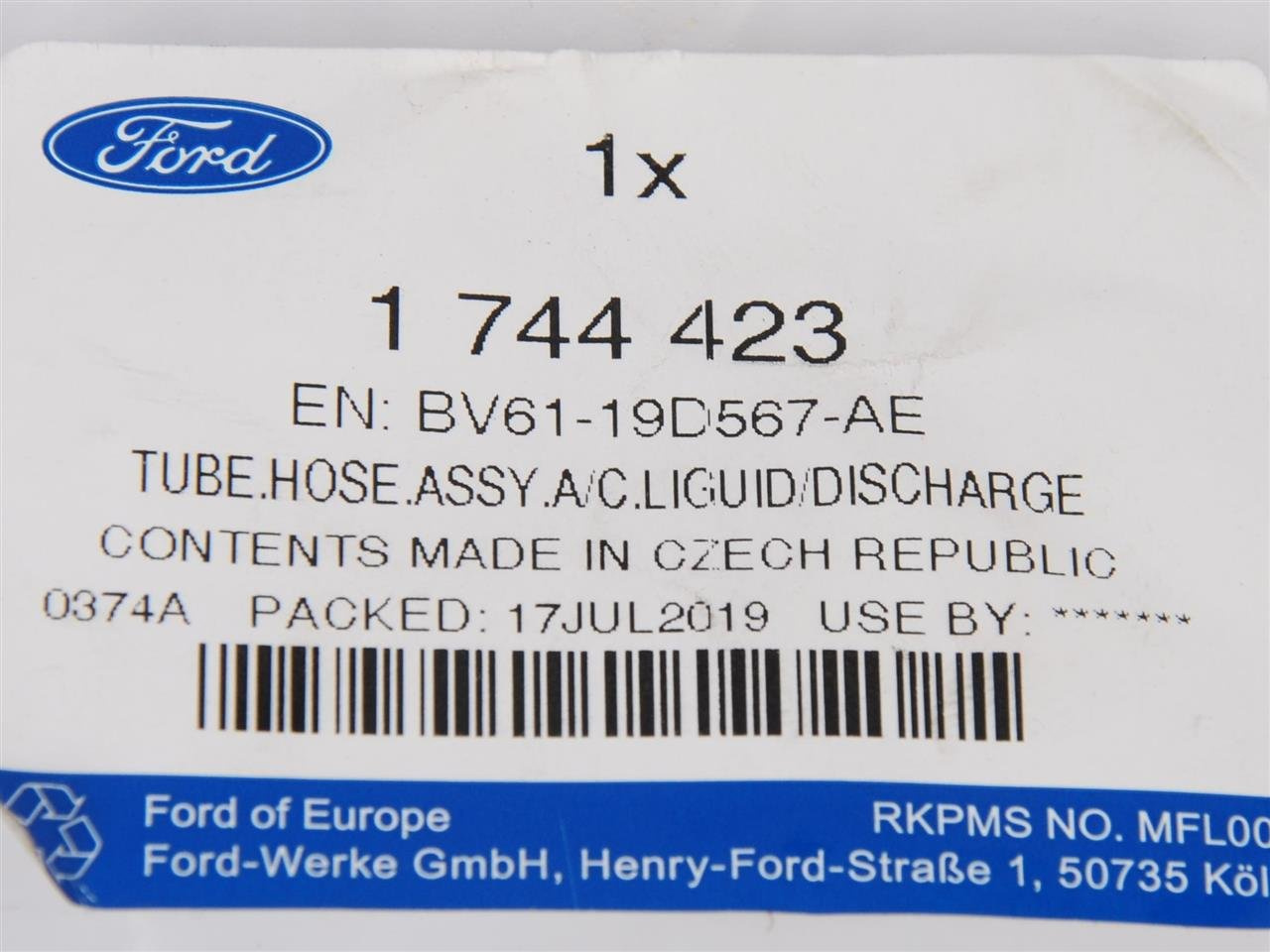 PRZEWÓD UKŁADU KLIMATYZACJI C-MAX 12-15 FOCUS 12- _ 1744423 _ BV61 ...