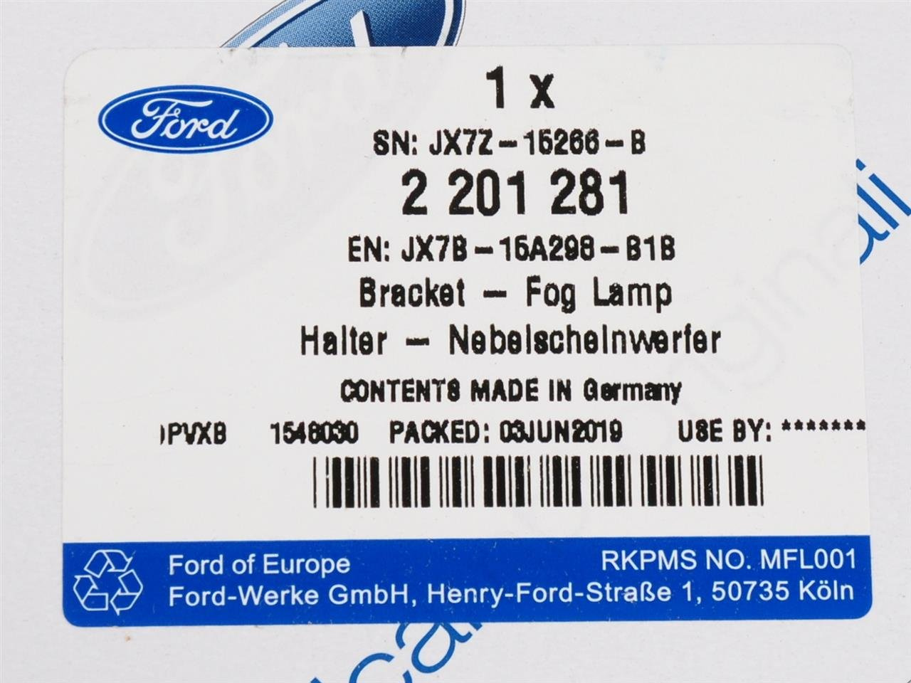 RAMKA HALOGENU PRAWA FOCUS 2018- PDC _ 2529779 _ JX7B-15A298-B1B | 2019 ...