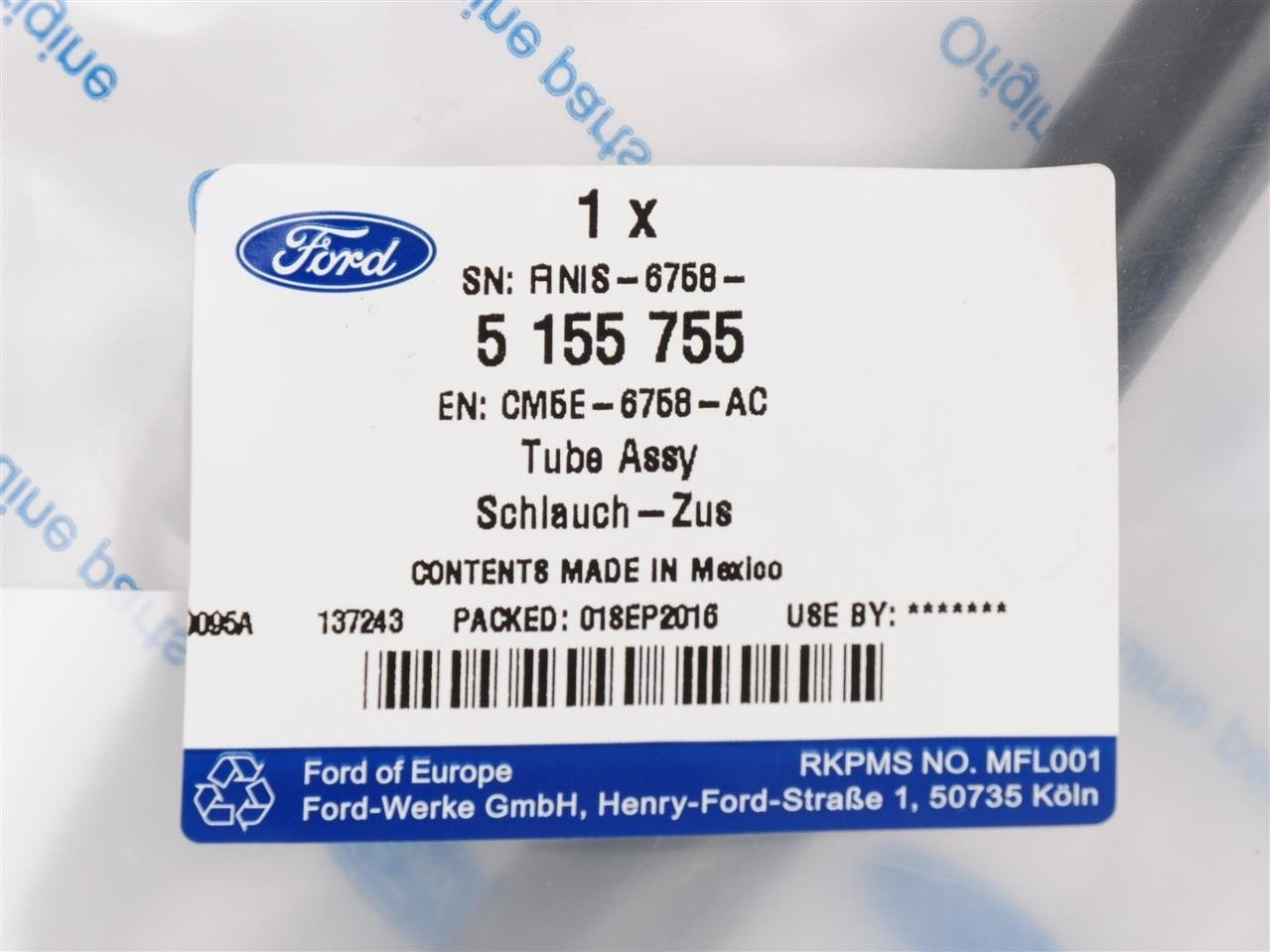 RURKA FILTRA POWIETRZA FOCUS 2011-2014, 2014- _ 5155755 _ CM5E-6758-AC ...