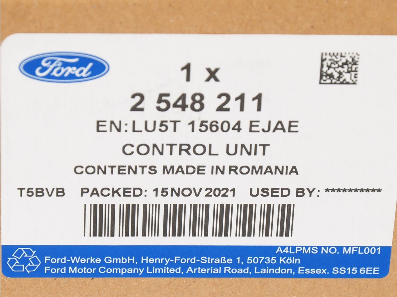 SKRZYNKA BEZPIECZNIKÓW ECOSPORT 20- FIESTA 20- _ 2548211 _ LU5T-15604 ...