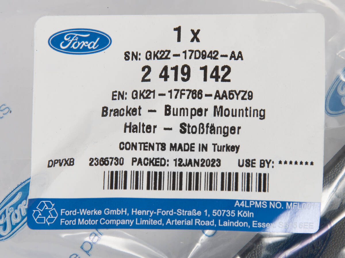 ŚLIZG PRAWY ZDERZAKA TYŁ TRANSIT/TOURNEO CUSTOM 18- _ 2419142 _ GK21 ...