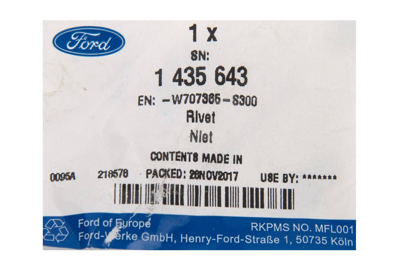 SPINKA USZCZELKI BŁOTNIKA EDGE 2015- _ 1435643 _ W707365-S300 _ W707365 ...