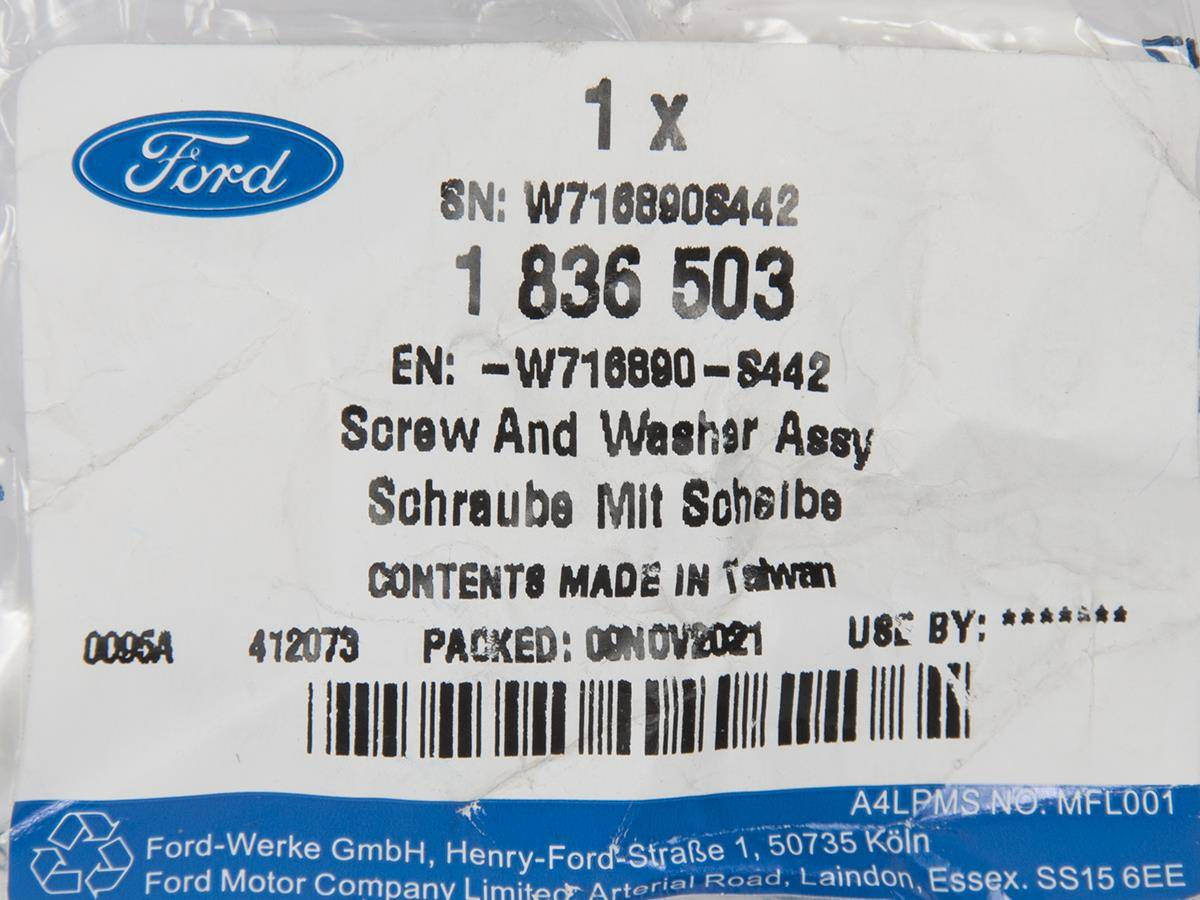 ŚRUBA 6X19,5 MM OSŁONY SILNIKA FIESTA FOCUS _ 1836503 _ W716890-S442 ...