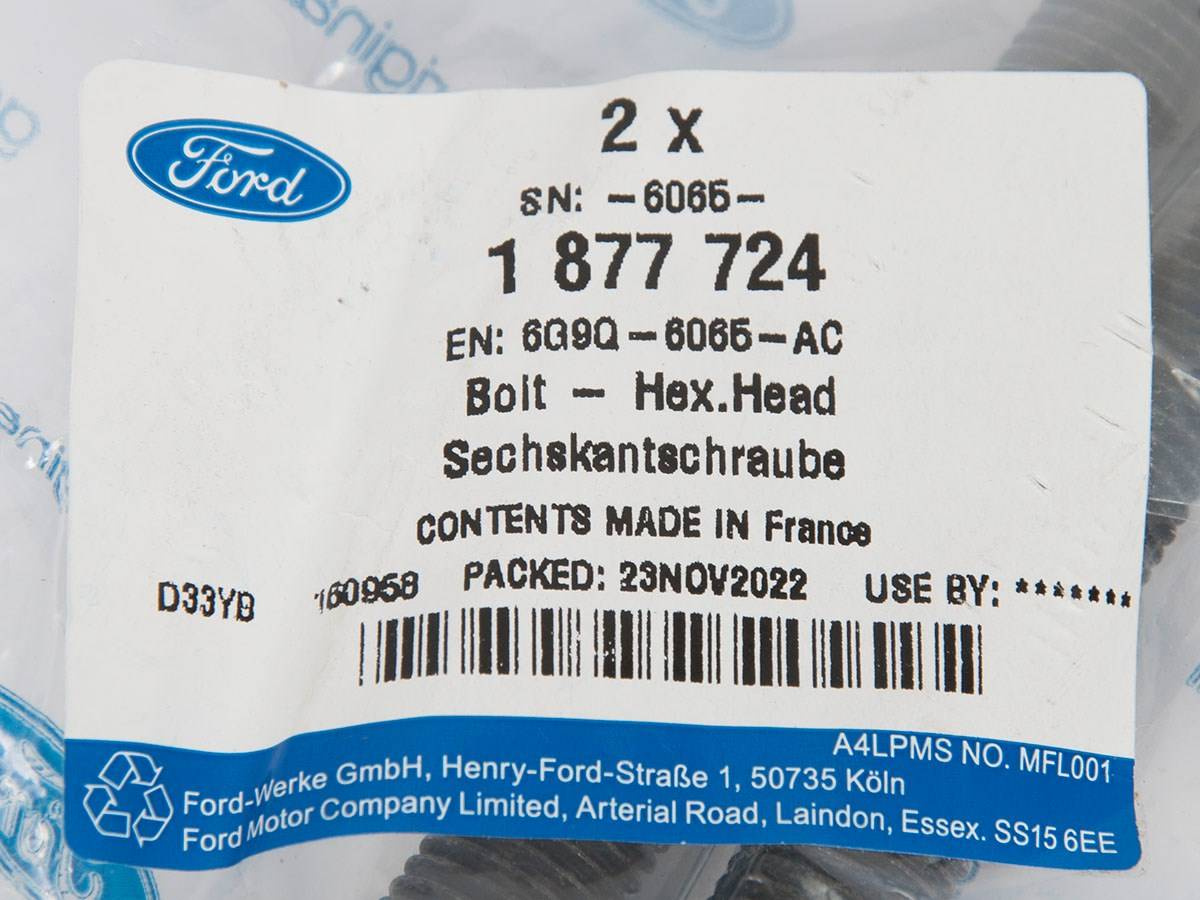 ŚRUBA GŁOWICY CYLINDRÓW EDGE FOCUS KUGA 2.0 TDCI _ 1877724 _ 6G9Q-6065 ...