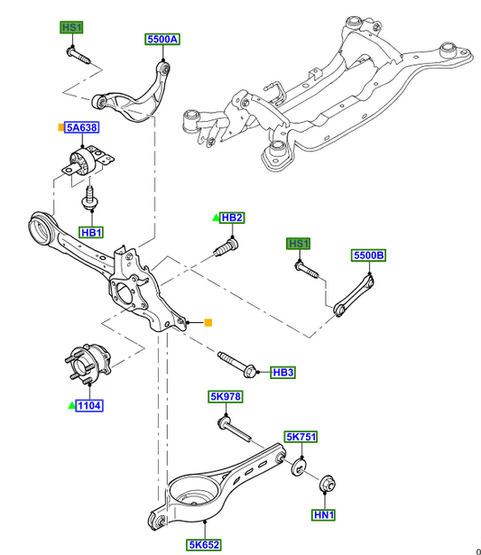 ŚRUBA M12X65MM WAHACZA TYŁ MONDEO 07- S-MAX 06- _ 1449544 _ W710239 ...