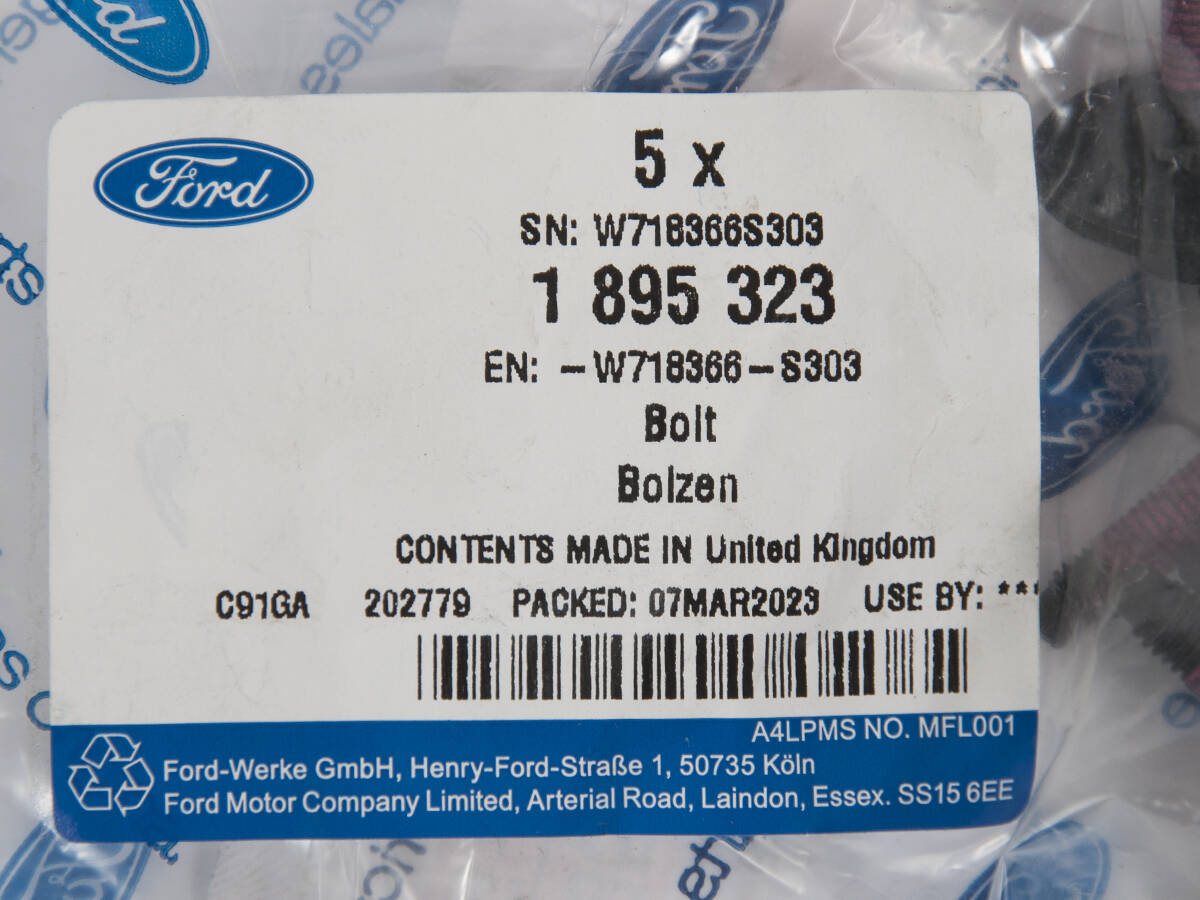 ŚRUBA M5X23MM ŚCIANKI BAGAŻNIKA TRANSIT 14- 19- _ 1895323 _ W718366 ...