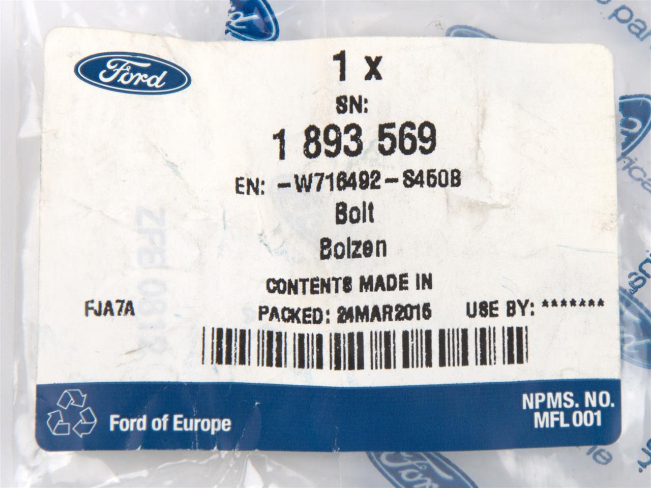 ŚRUBA M6X33 DOLOTU FILTRA POWIETRZA EDGE S-MAX _ 1893569 _ W716492 ...