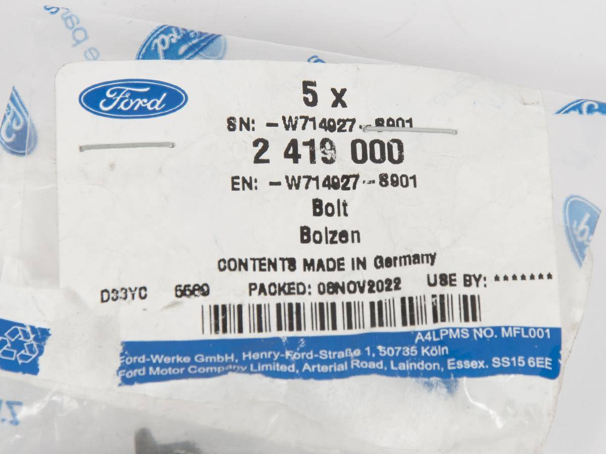 ŚRUBA M8 X 25MM UKŁADU WYDECHOWEGO FIESTA FOCUS _ 2419000 _ W714927 ...