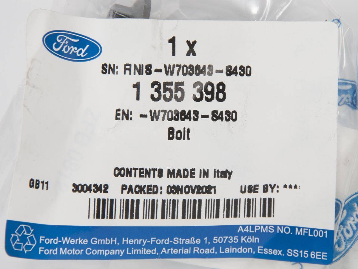 ŚRUBA ŚLIZGU ŁAŃCUCHA ROZRZĄDU 2,0 / 2,3 EB FORD_ 1355398 _ W703643 ...