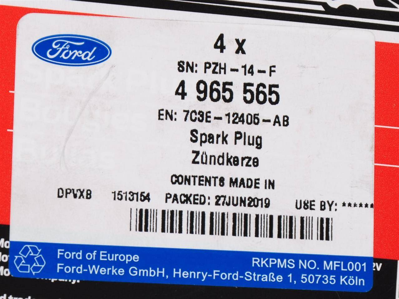 ŚWIECA ZAPŁONOWA _ 4965565 _ 7C3E-12405-AB _ PZT-14-F | | Ford Original ...