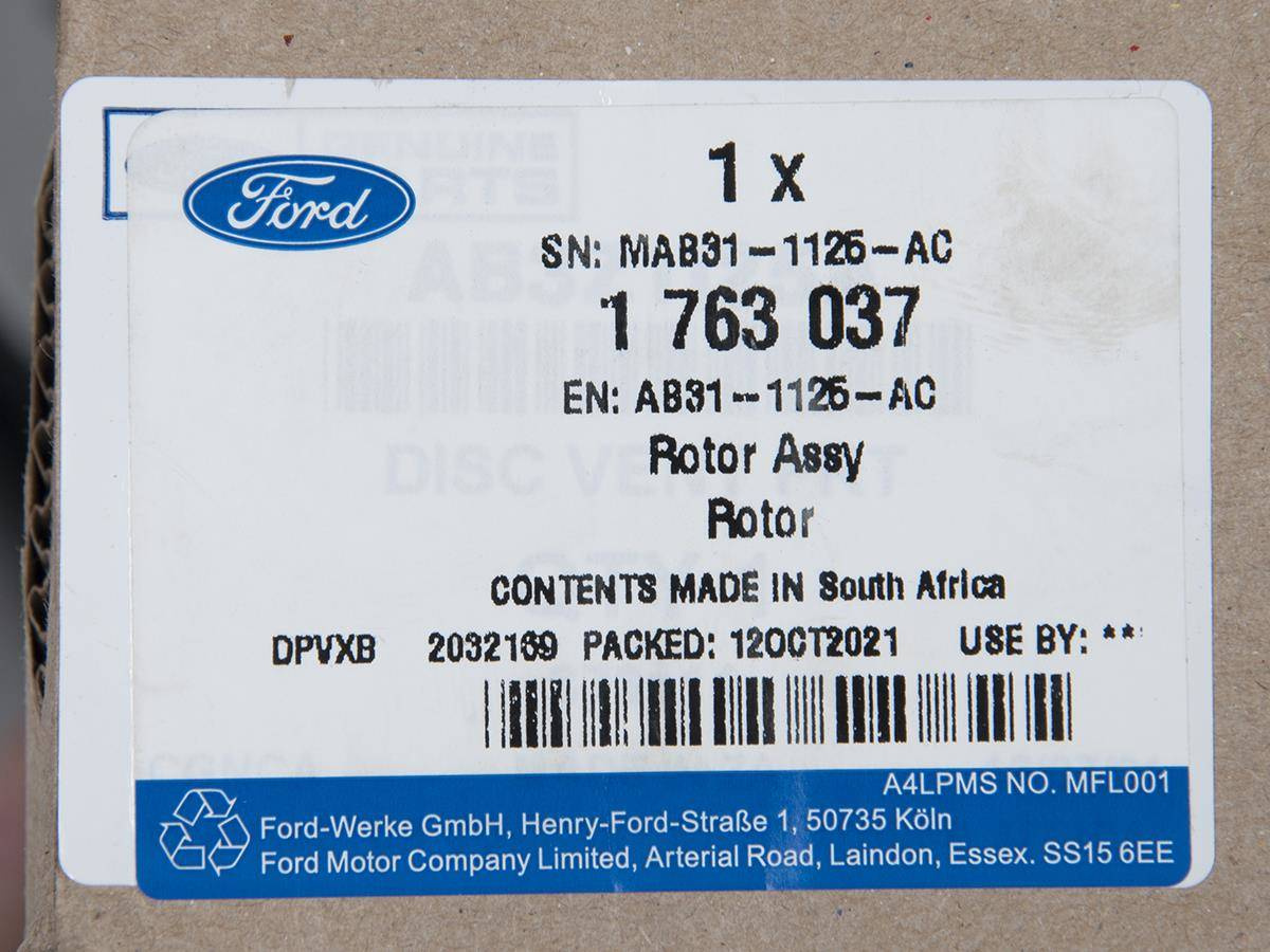 TARCZA HAMULCOWA PRZÓD RANGER 2012- _ 2557967 _ AB31-1125-AC _ GTU_07 ...