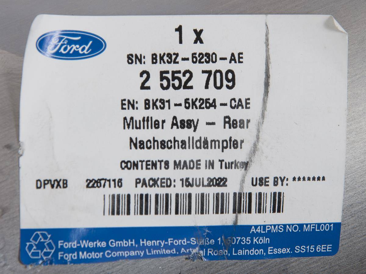 TŁUMIK ŚRODKOWY TRANSIT 14- 16- _ 2552709 _ BK31-5K254-CAE | 2019 ...