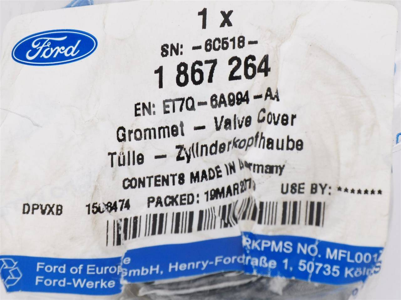 TULEJKA OSŁONY SILNIKA FORD 1,4 1,5 1,6 DIESEL _ 1867264 _ ET7Q-6A994 ...