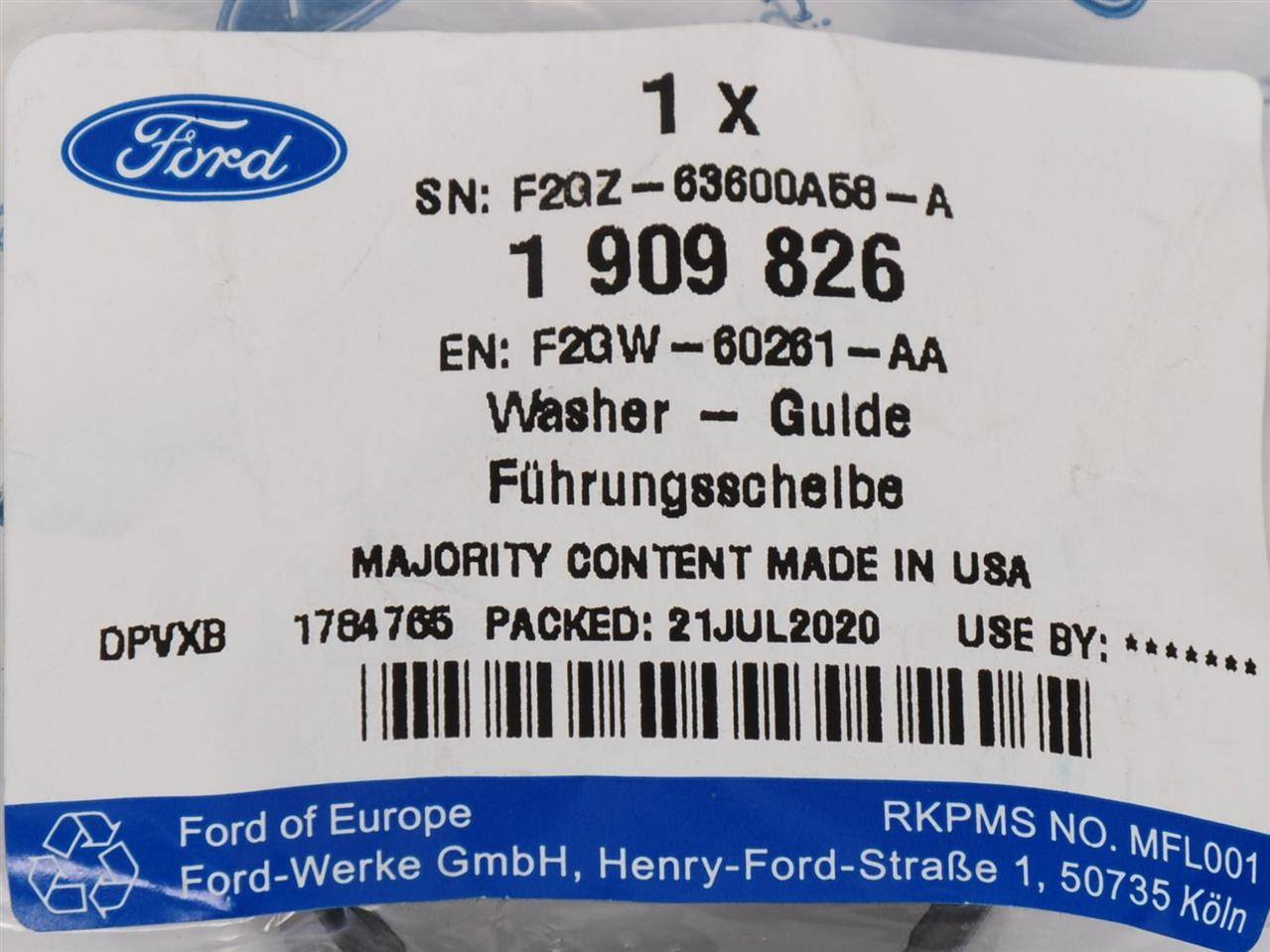 TULEJKA WAŁKA PÓŁOSI PRZEKŁADNI KĄTOWEJ EDGE KUGA _ 1909826 _ F2GW ...