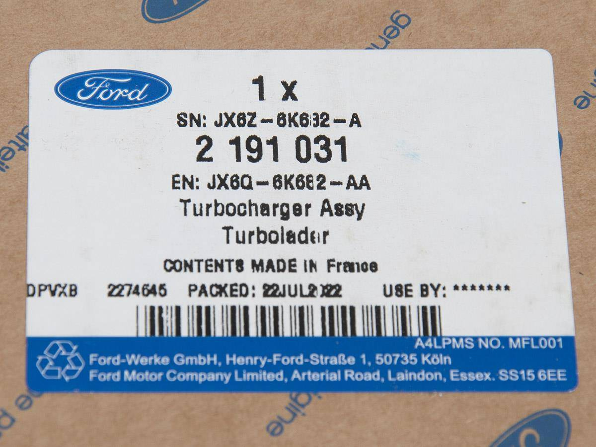 TURBOSPRĘŻARKA KUGA 20- FOCUS 18- ECOSPORT 17 - _ 2191031 _ JX6Q-6K682 ...