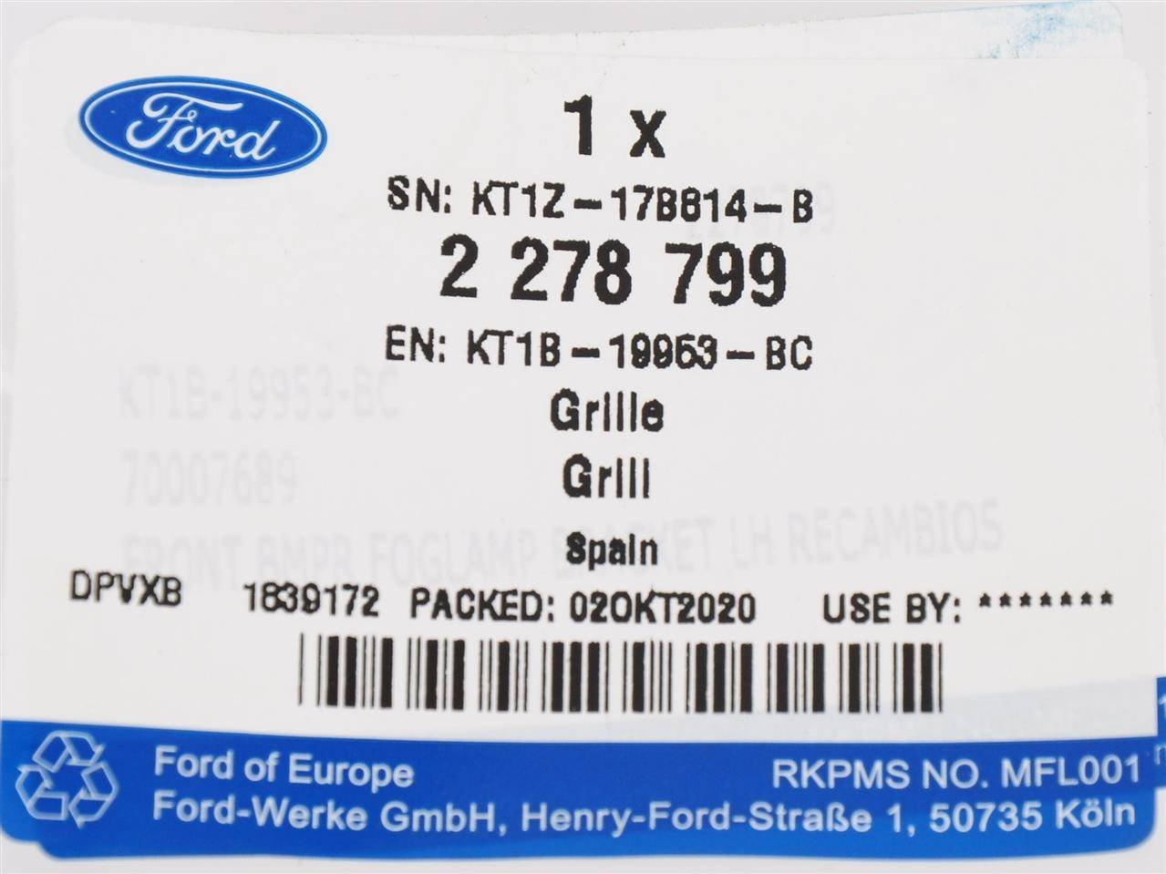 UCHWYT LEWY HALOGENU PRZÓD TOURNEO CONNECT 2018- _ 2278799 _ KT1B-19953 ...