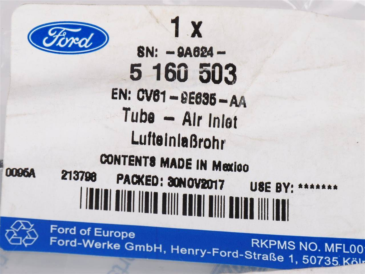 UCHWYT RURKI WLOTU POWIETRZA FOCUS 11- 14- _ 5160503 _ CV61-9E635-AA ...